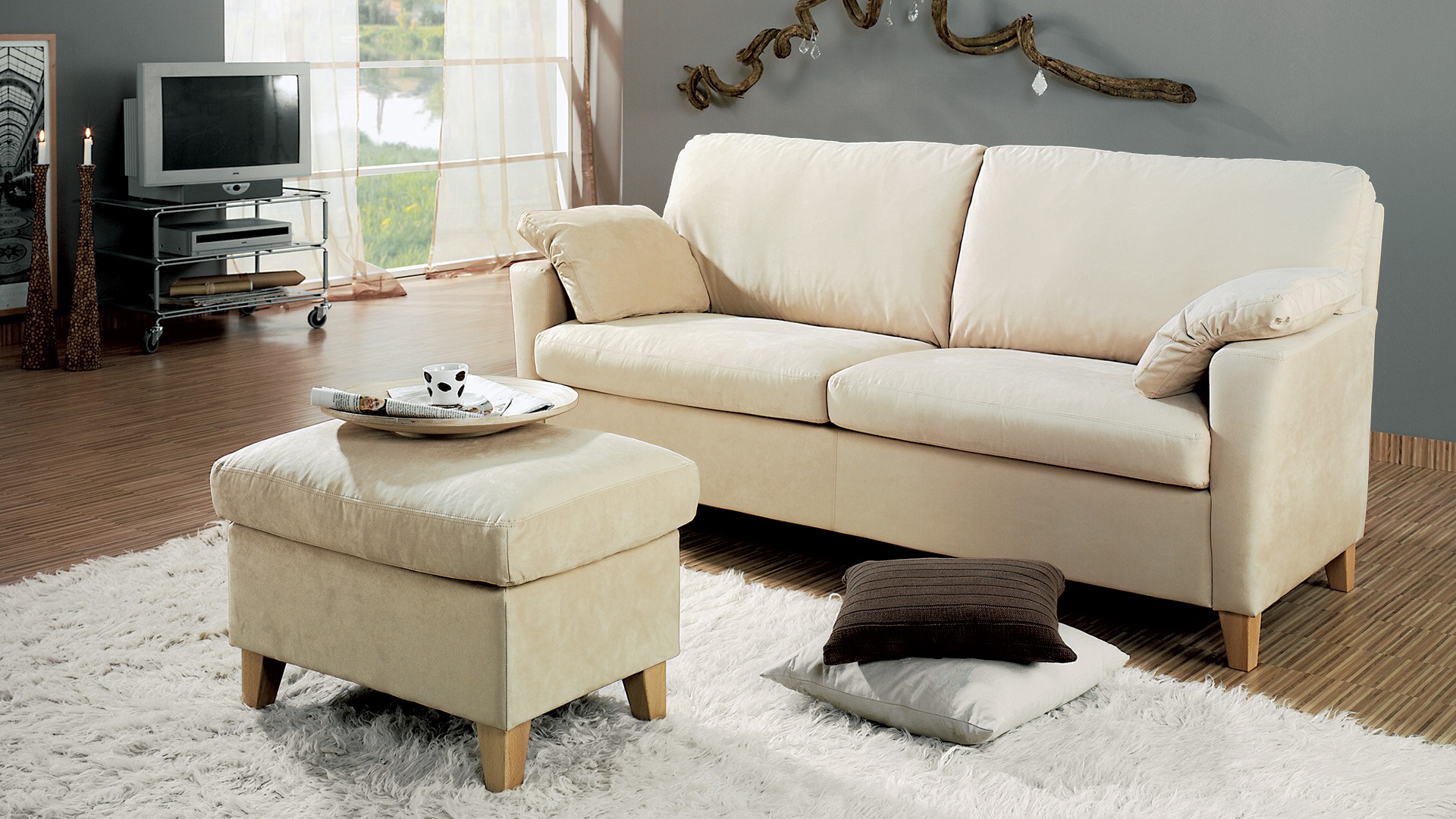 Couchgarnitur "Donelli" mit Naturlatex- oder Kaltschaumpolsterung