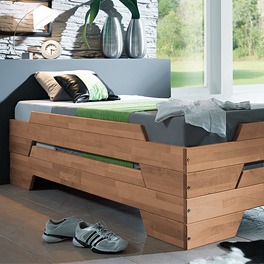 Stapelbett "Scalo" - 100 % massiv Buche